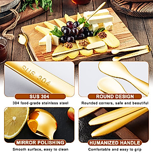 Mlurcu Cheese Butter Spreader Knives Set Charcuterie Board Accessories Stainless Steel Spreader Knives Forks Spoons Mini Serving Tongs Small Dipping Bowls Toothpick Flags Utensils for Pastry Making