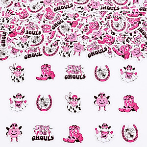 Balterever Western Cowgirl Halloween Bachelorette Party Decorations Halloween Let's Go Ghouls Confetti Halloween Boo Bachelorette Table Scatter Decorations for Bridal Shower Wedding Engagement Party