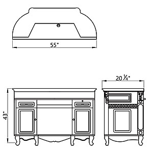 Reception Desk Receptionist Counter with LED Lighted Front Glass Panel REVIVAL