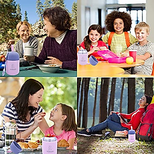 AKINDARI Thermos food jar 18 Oz for salad, soup or as lunch box for kids, Stainless Steel insulated keep food perfectly warm