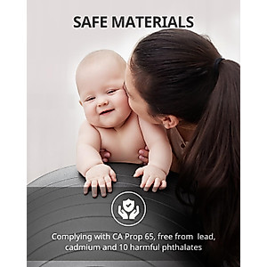 Trideer Extra Thick Yoga Ball Exercise Ball, 5 Sizes Ball Chair, Heavy Duty Swiss Ball for Balance, Stability, Pregnancy, Physical Therapy, Quick Pump Included