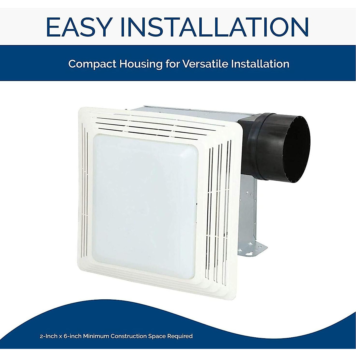 Broan-NuTone 678 Ventilation Fan and Light Combo for Bathroom and Home, 100 Watts, 50 CFM,White