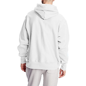Champion mens Reverse Weave Pullover, Left Chest C Hoody, White-y06145, Medium US