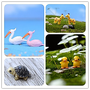 EMiEN 31 Pieces Mini Animals Miniature Ornament Kits,Tiny Animals Figurines,Fairy Garden Accessories,Fairy Garden Supplies,Fairy Garden Animals For Fairy Garden,Dollhouse,Plant Pots,Bonsai Craft Decor