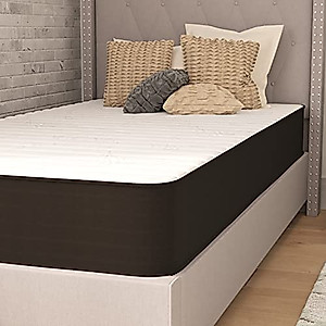 Flash Furniture Capri Comfortable Sleep 8 Inch CertiPUR-US Certified Spring Foam Hybrid Mattress, Twin Mattress in a Box