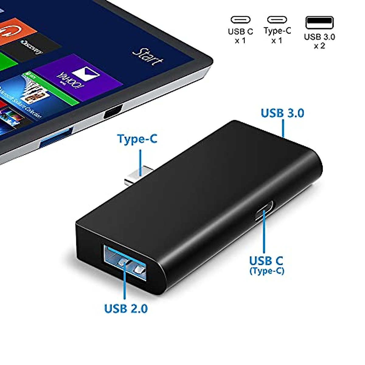 Mini USB C Hub, 3-in-1 Multi-Port Hub, Type C Adapter Docking Station with PD Charging, Suitable for iPad Pro, MacBook Air, Galaxy Note 10, S9, S10, S20, S21 Ultra, MacBook and Other USB C Laptops