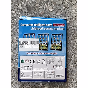 Kids Learning Pad/Tablet Interactive Toddler Toys with Words Numbers Alphabets Music Electronic Educational Toy for Preschool Boys & Girls 3-8 Years Old (Blue)