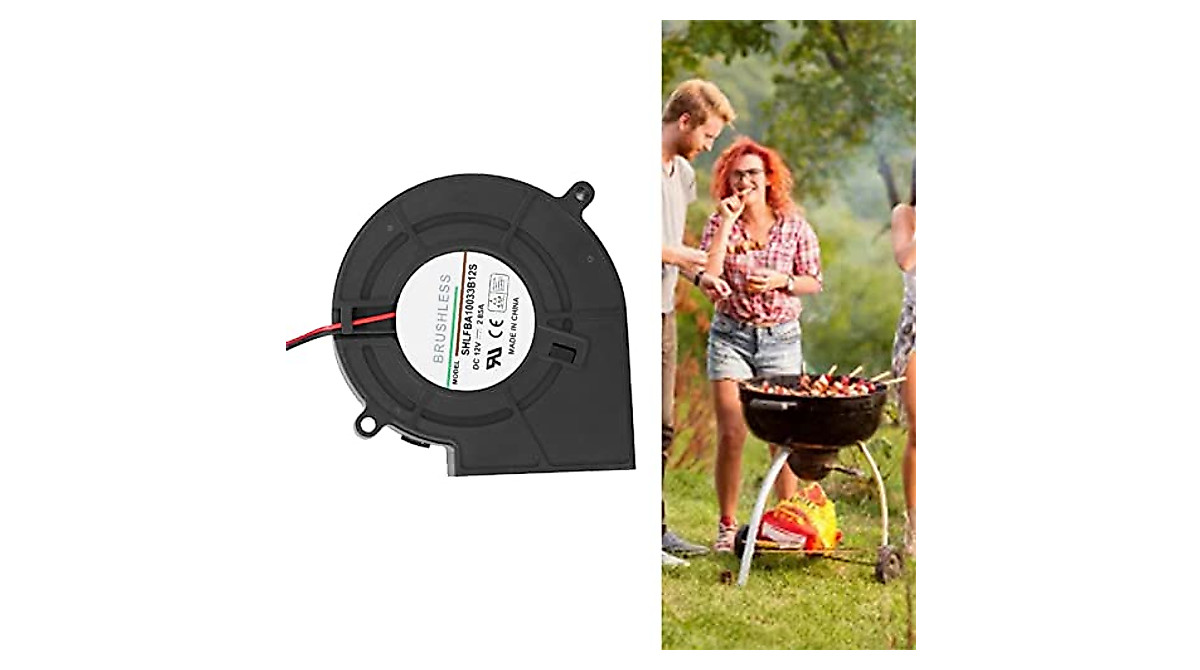 Joyzan BBQ Fan 12V Turbo Blower for Charcoal & Cooking
