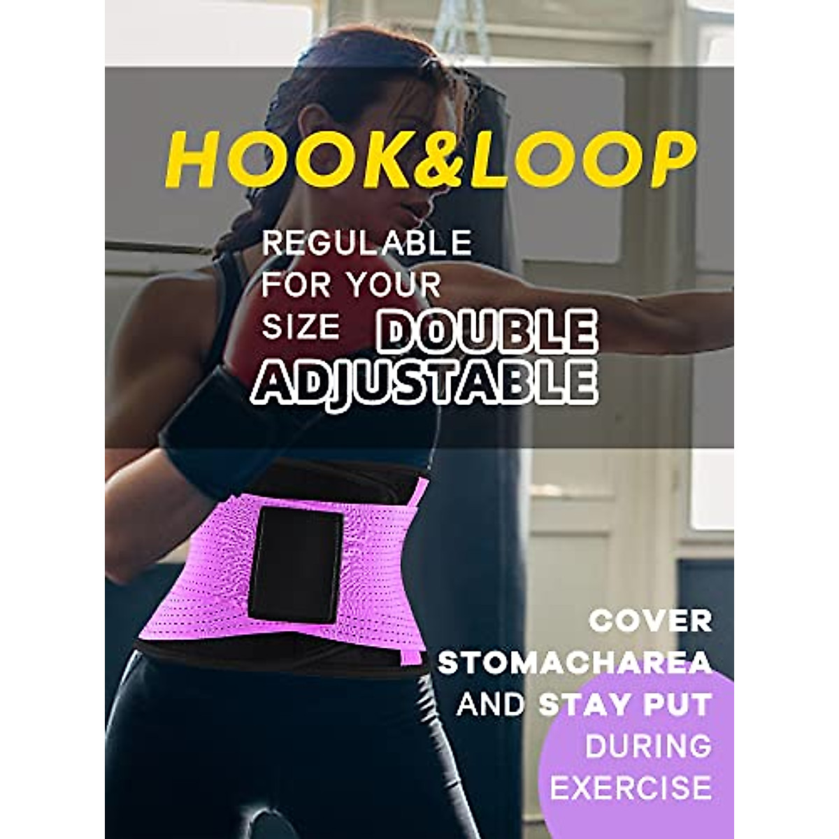 KOOCHY Waist Trainer Belt for Women-Waist Cincher Trimmer Weight Loss Belt-Tummy Control Slimming Body Shaper Belt (Z1-Purple, Small)