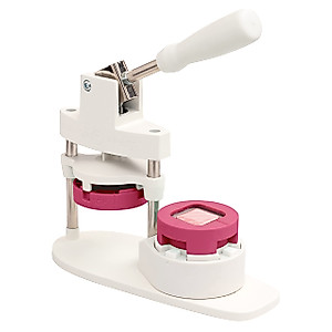 We R Memory Keepers Button Press Insert Square, Makes 32mm DIY Square Buttons, Perfect for Backpacks, Purses, Bags, and More, Use with Favorite Fabrics, Papers, Stickers, Crafting, Scrapbooking