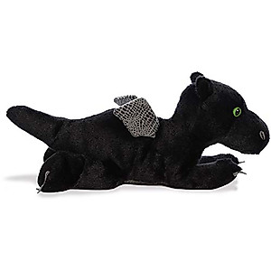 Aurora® Adorable Flopsie™ Midnight Dragon™ Stuffed Animal - Playful Ease - Timeless Companions - Black 12 Inches