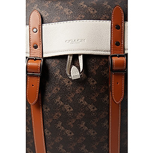 Coach Hitch Backpack in Color-Block Horse and Carriage Truffle/Chalk One Size