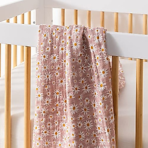 Babyletto 100% Organic Cotton Swaddle, GOTS-Certified, Ultra-Soft and Breathable Muslin - Daisy