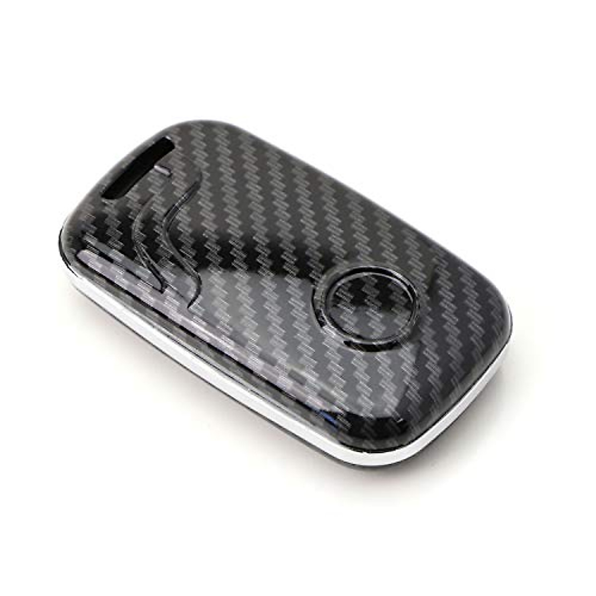 iJDMTOY Exact Fit Black Glossy Carbon Fiber Finish Key Fob Shell Compatible With Lexus IS ES GS LS CT LX GX RX, etc 1st Gen Smart Keyless Fob