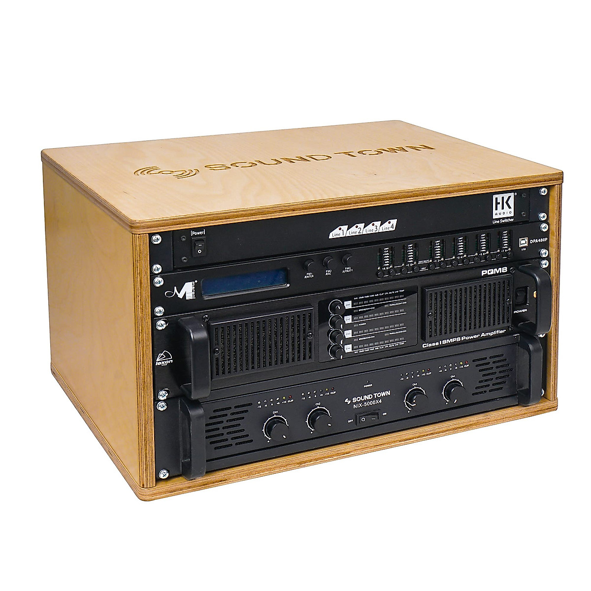 Sound Town 6U Studio Equipment Rack with Baltic Birch Plywood (SDRK-6)