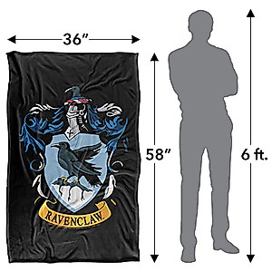 Harry Potter Ravenclaw Crest Black Silky Touch Super Soft Throw Blanket 36" x 58",Ravenclaw Crest