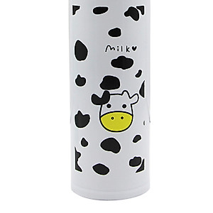 Cute Thermos Animal Cow Stainless Steel Water Bottle Wide Mouth Insulated Vacuum Coffee Travel Mug 17oz