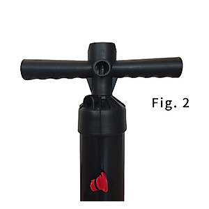 Aqua Plus Inflatable Stand Up Paddle Board High Pressure Double Action SUP Pump (Black, 63cm)