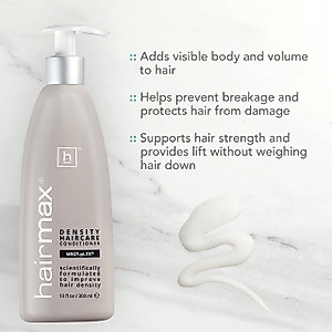 Hairmax Density Haircare Shampoo & Conditioner Set - For Thinning Hair Loss - Supports Hair Density - Invigorates Hair & Scalp - For Men & Women - pH-Balanced - 10 fl oz (2 Bottles)