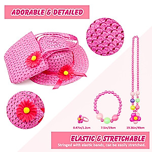 34PCS Kids Tea Party Set for Little Girls, Tin Tea Set Pretend Play with Girl Purse & Tea Party Hat Jewelry Set, Teapot Tea Cups Play Dishes, Birthday Gift Toys for Toddler Girl Kid Age 3+