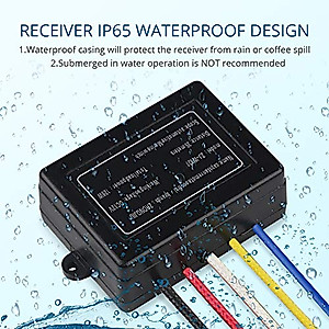 WATERWICH 12V 500A Winch Solenoid Relay Contactor+2pcs Wireless Winch Remote Control Kit with 6 Protecting Caps Universal for Truck Jeep ATV SUV 5500-12000lbs Winch