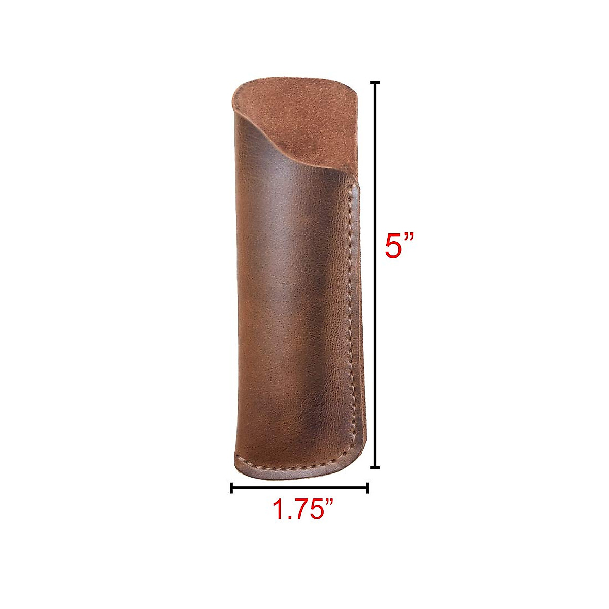 Hide & Drink, Rustic Comb Case (Comb NOT Included), Protector Holster, Stylish Sleeve, Personal Care, Barber Accessories, Full Grain Leather, Handmade, Bourbon Brown