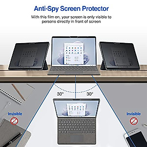 ProCase Microsoft Surface Pro 9 13 inch Privacy Screen Protector, Anti-Spy Tempered Glass Ultra Thin Tinted Screen Film Guard for 13.0 inch Surface Pro 9 2022 Release