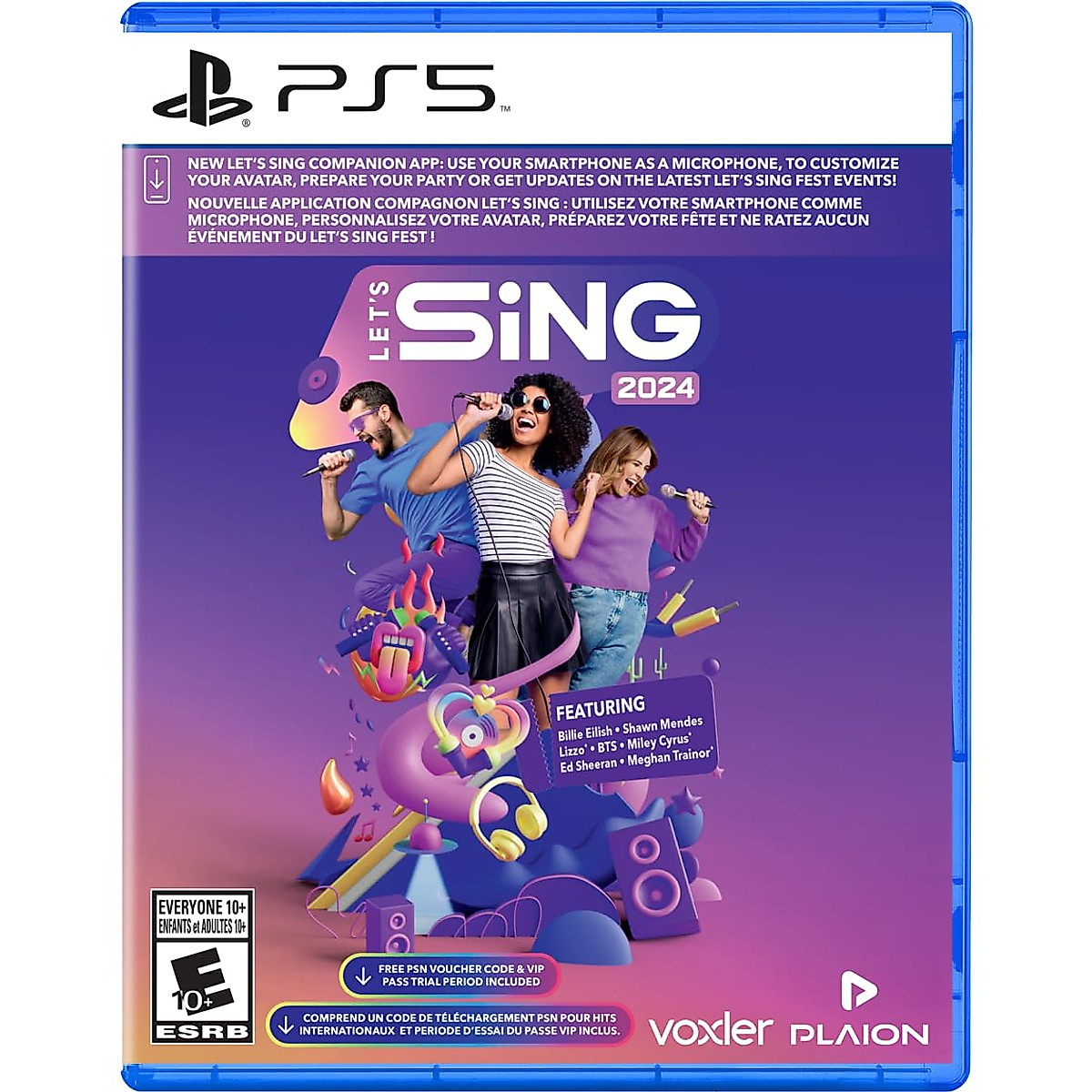 Let's Sing 2024 + 2 soft bundled mics - PlayStation 5