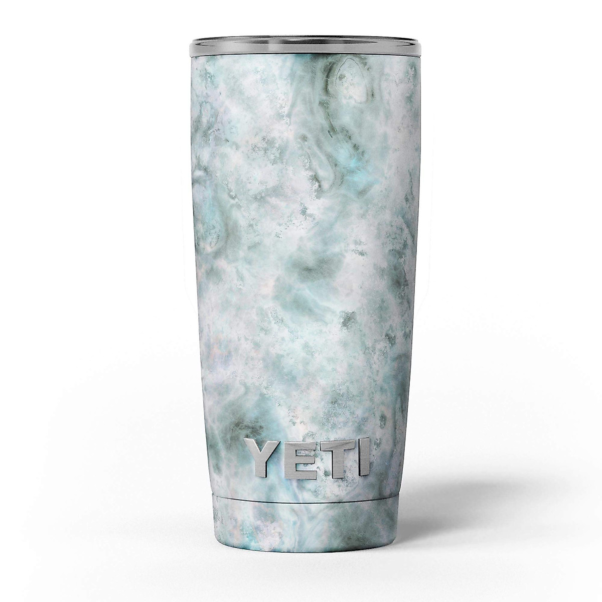 Design Skinz Marble Surface V2 Teal - Skin Decal Vinyl Wrap Kit Compatible with The Yeti Rambler Cooler Tumbler Cups