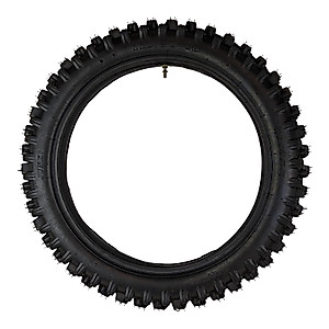 RedCap Rear 110/90-18 Tire with Inner Tube Complete Set for Off-Road Motocross 125cc-250cc Honda Apollo Surron CRF250 TTR230 CRF230F XR650R KLX65 Pit Dirt Bike