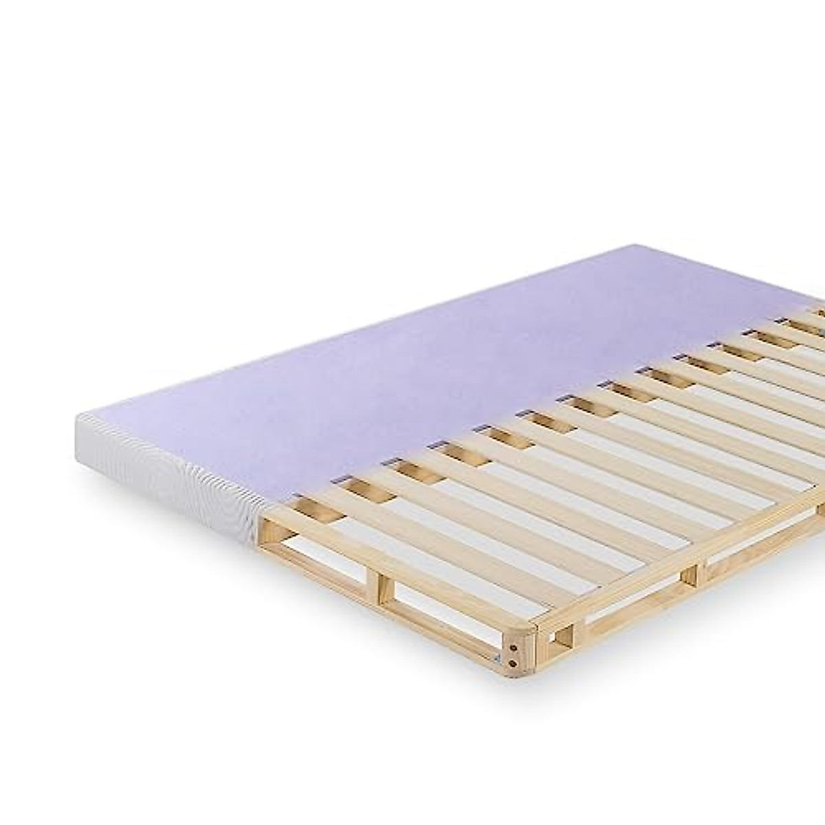Zinus Edgar 4 Inch Wood Box Spring / Mattress Foundation / Sturdy Wood Structure / Low Profile / Easy Assembly, Queen