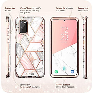 i-Blason Cosmo Series Designed for Samsung Galaxy S20 FE 5G Case (2020 Release), [Built-in Screen Protector] Slim Stylish Protective Case (Marble)