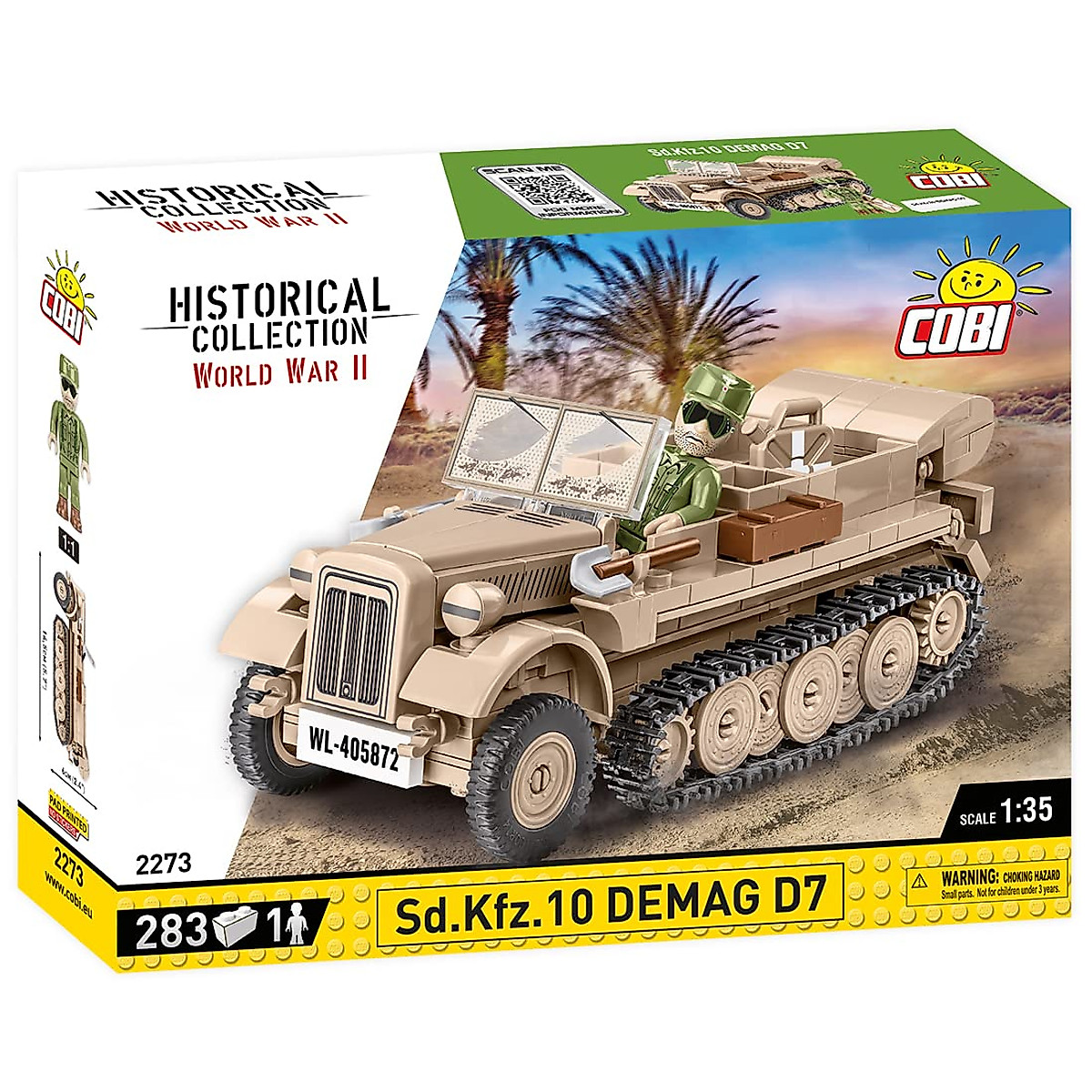 Cobi toys 283 Pcs Hc WWII /2273/ Sd.Kfz.10 Demag D7