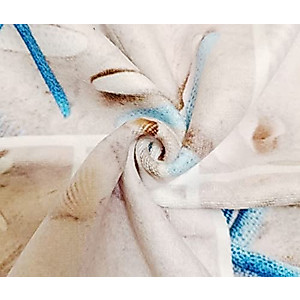 JALIBEI Beautiful Starfish Hand Towels Seashells Bathroom Hand Towels Soft Kitchen Dish Towels 13.6 X 29' for Household Daily Use | Home Decoration | Carry-On Hotel Gym Spa