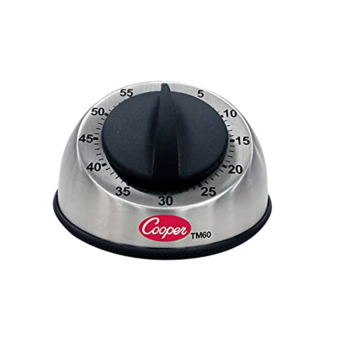 Cooper-Atkins TM60-0-8 Stainless Steel Long Ring 60 Minute Mechanical Timer, 0 to 60 Minutes Unit Range