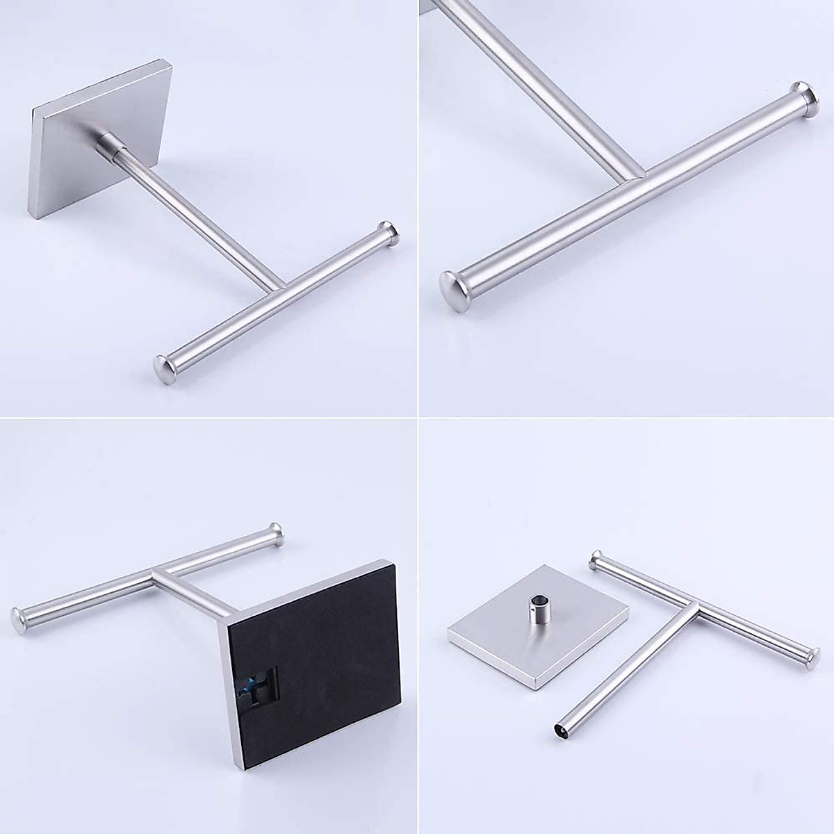 kimzcn Modern Hand Towel Stand for Bathroom, Kitchen or Vanity, Free Standing Countertop Rack with Balanced Base, Perfect Hand Towel Holder Brushed Finish