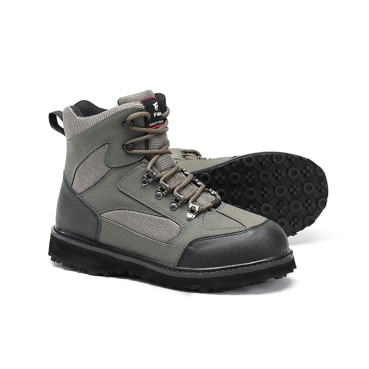 8 Fans Wading Boots for Men,Anti-Slip Rubble Sole Comfortable Durable Material Good for Fishing or Hunting Size13