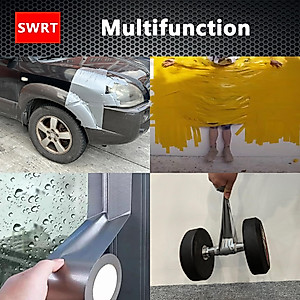 SWRT 2Inch 180ft/60yd Black Heavy Duty Duct Tape Strong Adhesive,2-Pack Duct Tape Heavy Duty Waterproof All Weather Black Duct Tape No Residue Sealing & Patching for Indoor&Outdoor Repair