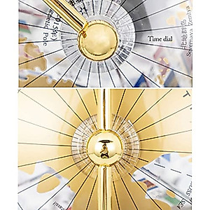 geographic globe Acrylic Clear World Globe Built-in Cube Flag Pattern Rotating World Globe Map With Gold Tripod Stand Geographical Desktop Globe world globe gift (Silver) (Silver)