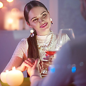 Duufin 28 Pairs Acrylic Earrings Statement Earrings Set Mottled Resin Hoop Earrings Drop Dangle Earring Polygonal Fashion Earrings for Women