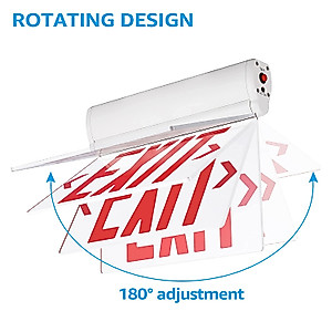 LEONLITE Emergency Exit Sign, LED Edge Lit Exit Sign, Exit Sign with Battery Backup, UL Listed, Double Sided, Rotating Acrylic Clear Panel, Top/Side/Wall Mount, 120/277V, Red, Pack of 4