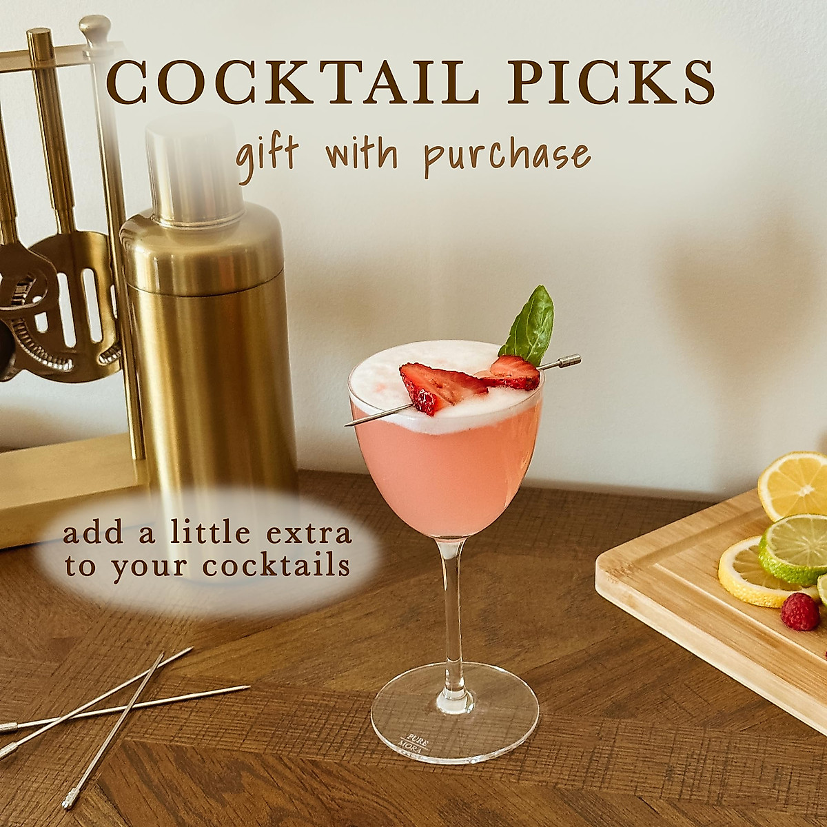 PURE MORA Nick and Nora Glasses, Set of 4-6oz - Smaller Cocktail Glass for Bijou, Old Pal, Aperitifs, Negroni, Vermouth, Wine, etc. Hand Blown Premium Crystal - Classic Bartender Mixology Glassware