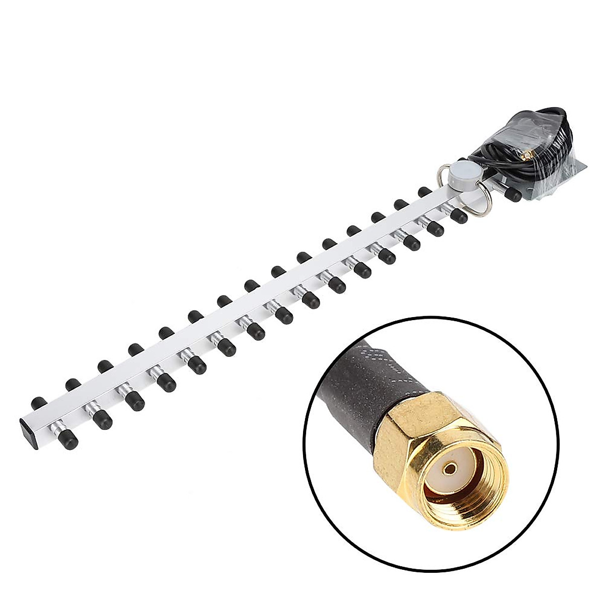 EBTOOLS Yagi Antenna,2.4G 25dBi High Gain Stable Router Network Card 16 Unit Directional Yagi Antenna, 1.5m/59.06inch Long Antenna