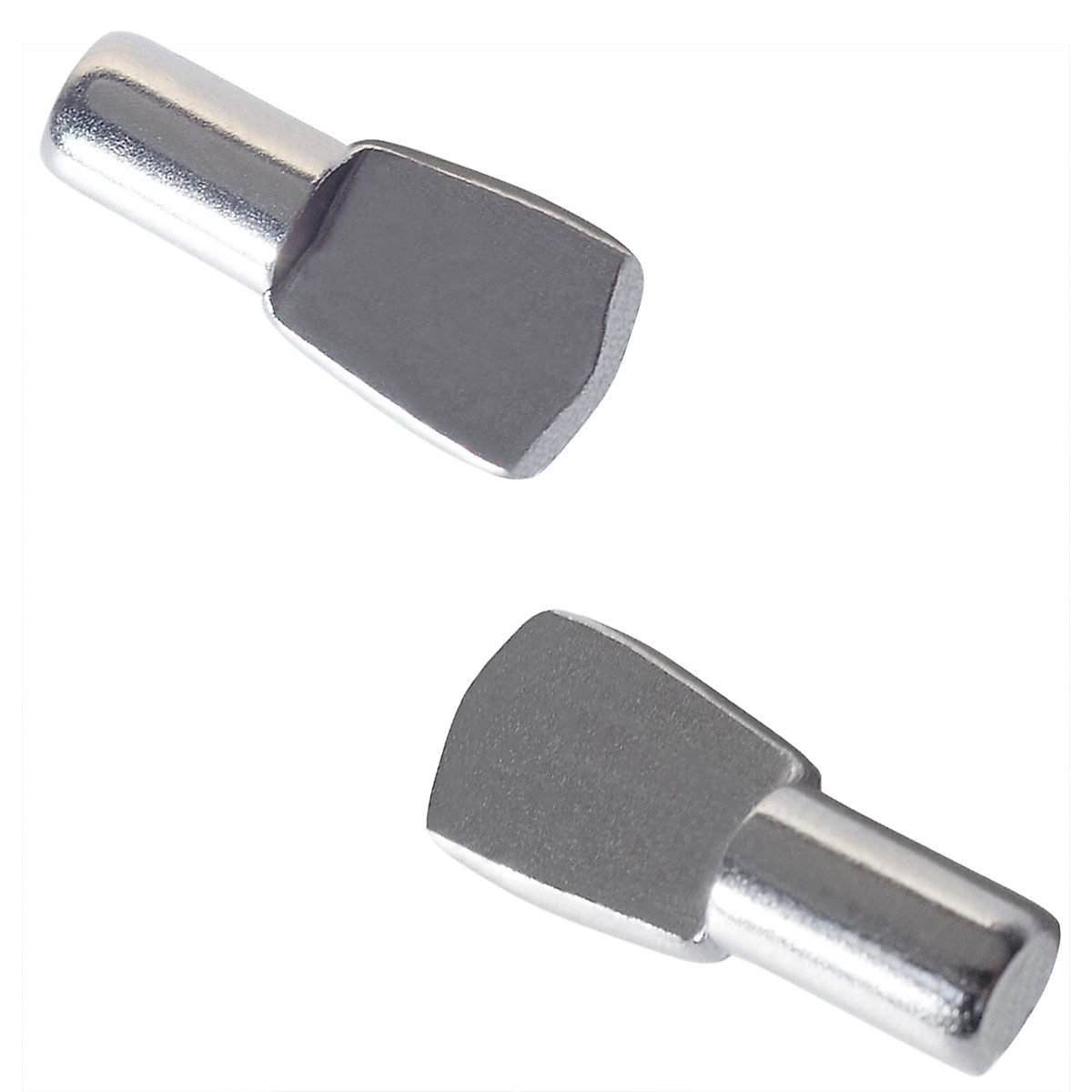 WINKING MOON 5mm Cabinet Shelf Pegs Spoon Shape Nickel Plated Metal Support Pins for Bookshelf Kitchen Furniture Adjustable Wood Shelves Holder (Pack of 80)