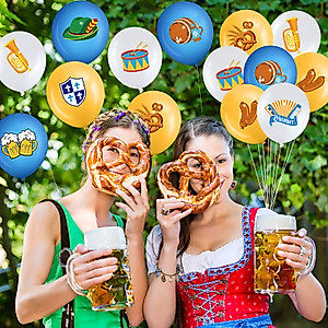 45 Pcs Oktoberfest Balloons Oktoberfest Party Decoration Oktoberfest Latex Balloons Beer Festival Balloons Pretzel Balloon Photo Props Latex Balloon for Oktoberfest Decor Bavarian Theme Party Supplies