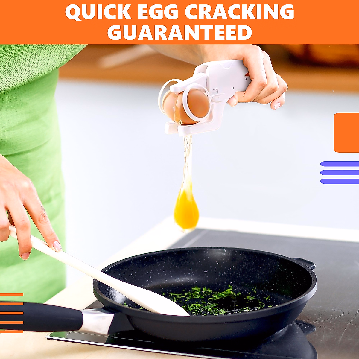 Egg Cracker Tool for Raw Eggs - Egg Breaker Egg Opener Tool One Hand Egg Cracker Egg Shell Opener - Egg Peeler Egg Separator Cute Kitchen Gadgets