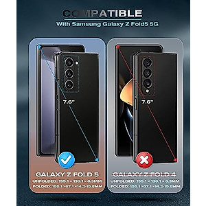 Neivi Case for Samsung Galaxy Z Fold 5 Case with Magnetic Kickstand Slide Camera Cover Protector[8FT Military Shockproof Protection] Bumper Car Mount Phone Case Samsung Z Fold 5 5G (Blue)