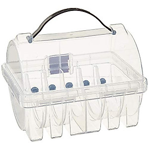 Plano 108700 Leader Spool Box, Clear, One Size, Transparent/Black