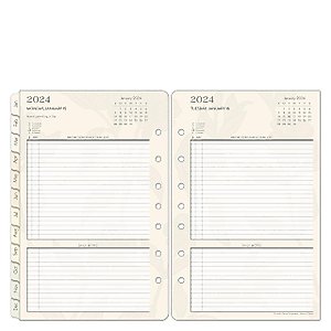 FranklinCovey - Serenity One Page Per Day Ring-Bound Planner (Classic, Jan 2024 - Dec 2024)