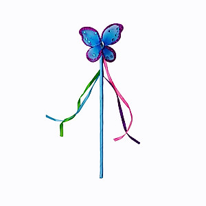 4 PC Girls Fairy Wings Butterfly Costume Set with Wings, Tutu, Wand & Halo